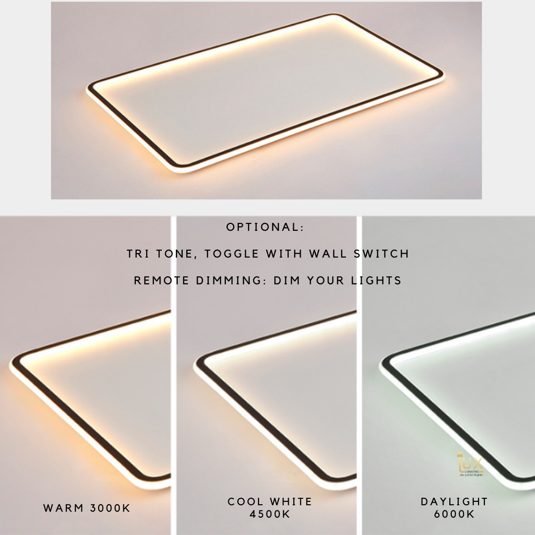 Aureola - Rectangle LEDs Ceiling Light – Lux-lumens