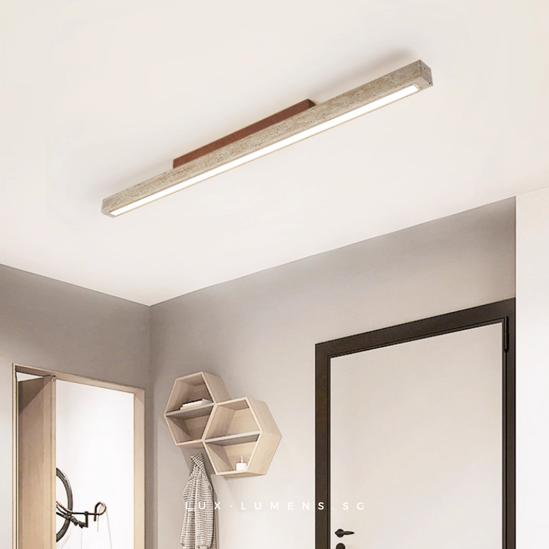 Bishi - Travertine LEDs Ceiling Lamp – Lux-lumens