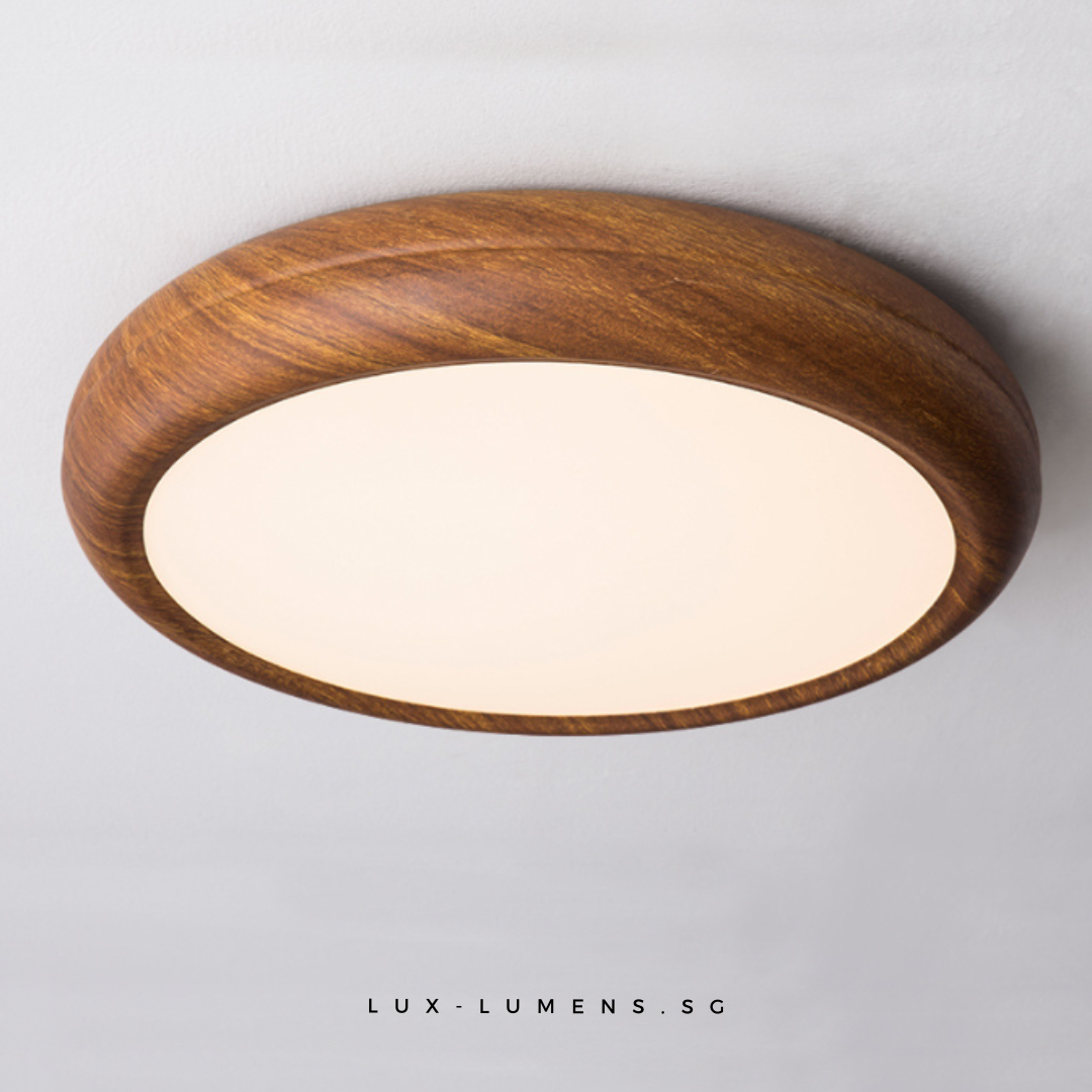 Brun - Scandinavian Wood LED Lamp – Lux-lumens