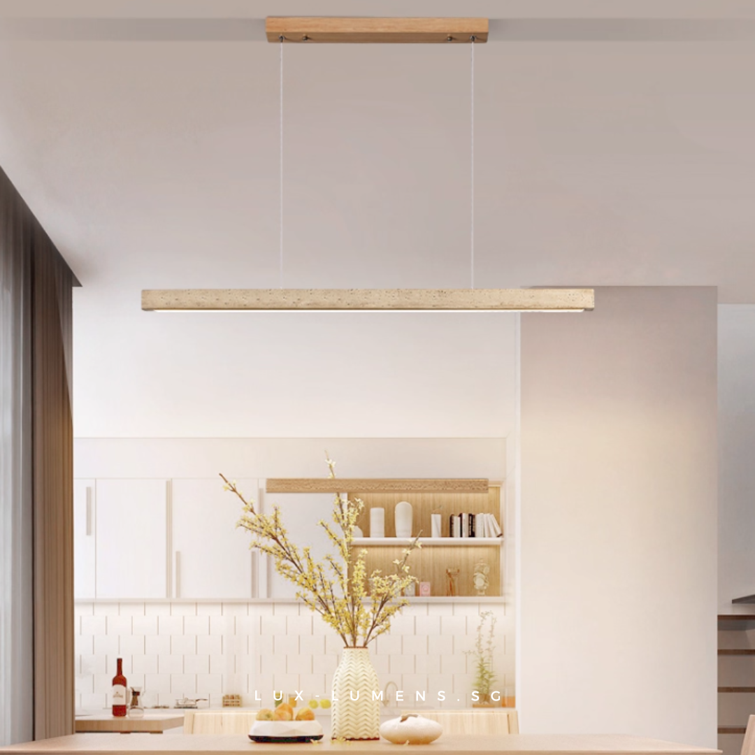 Chashi - Travertine Pendant Light – Lux-lumens