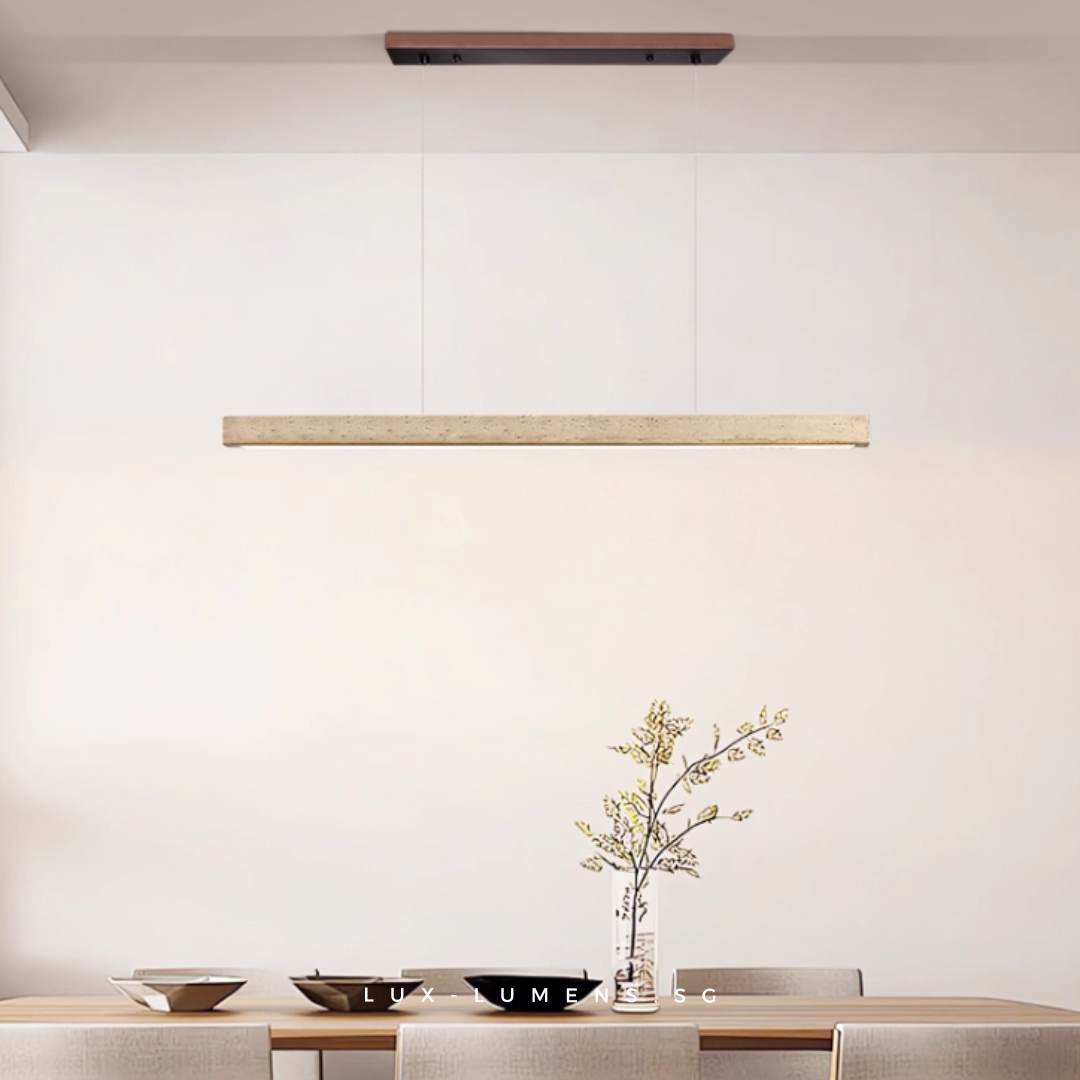 Chashi - Travertine Pendant Light – Lux-lumens