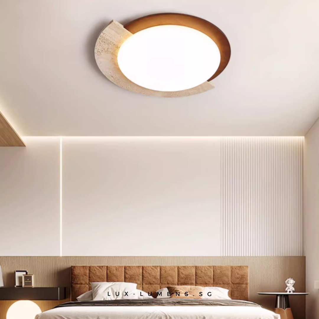 Dashi - Travertine LEDs Ceiling Lamp – Lux-lumens