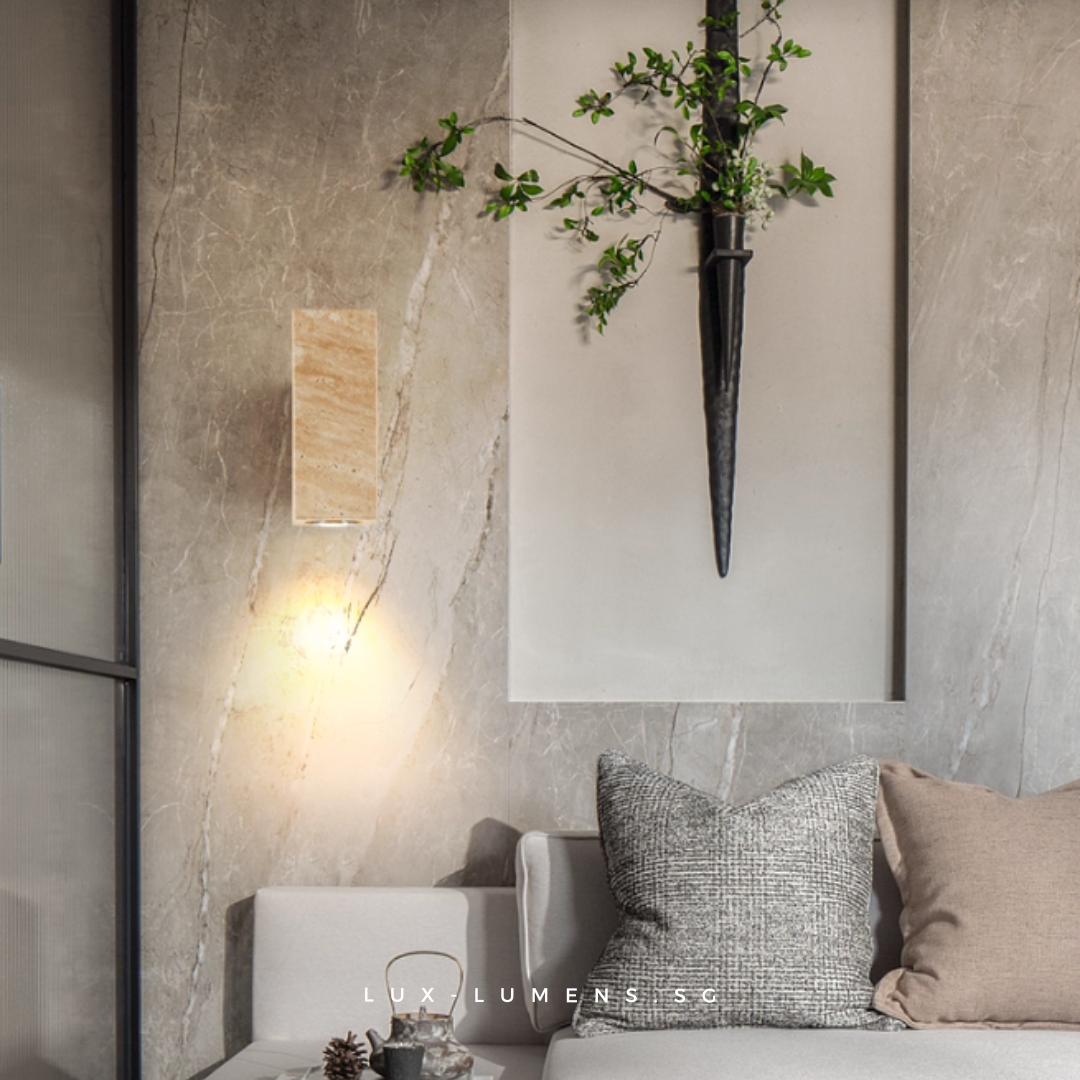Dashi - Travertine LEDs Wall Lamp – Lux-lumens