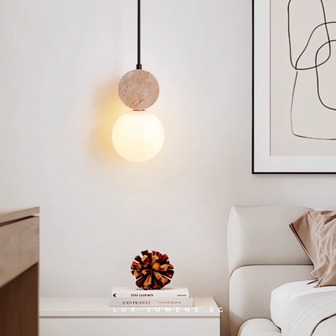 Eshi - Travertine Pendant Light – Lux-lumens