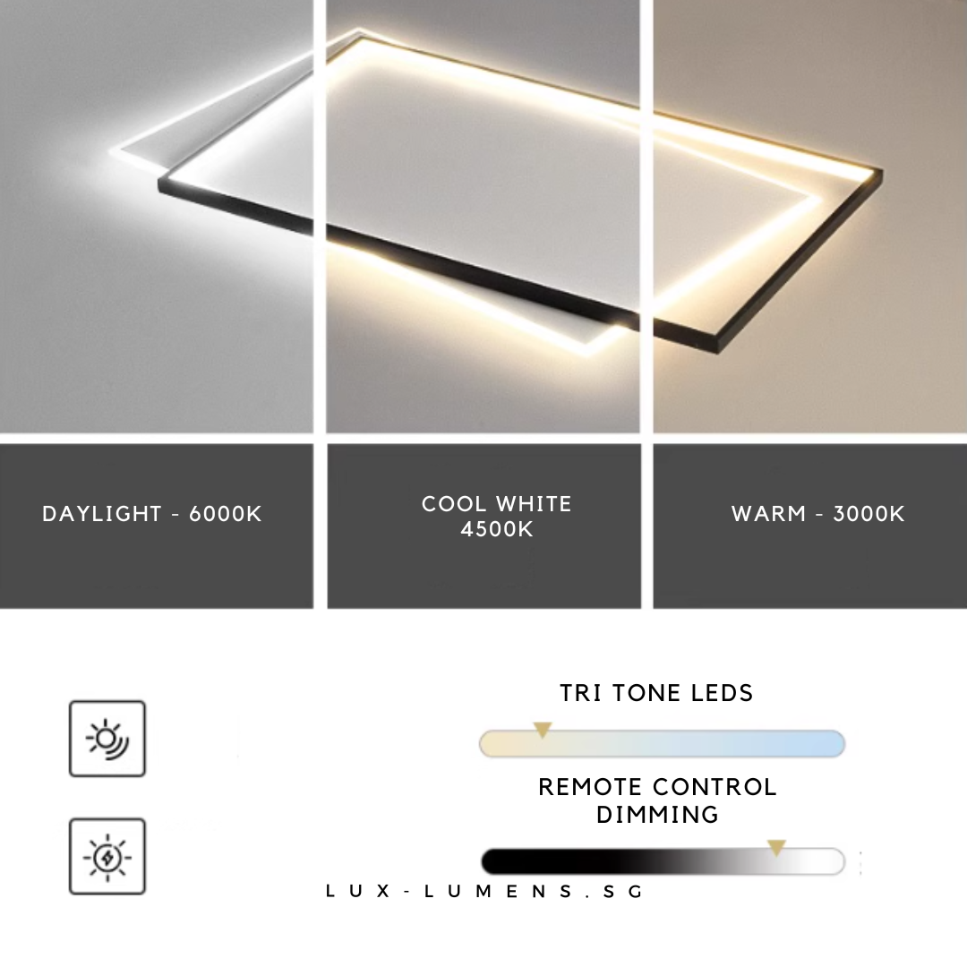 Rectangular Ceiling Light Lenses Minimalist Linear Wooden Pendant LED